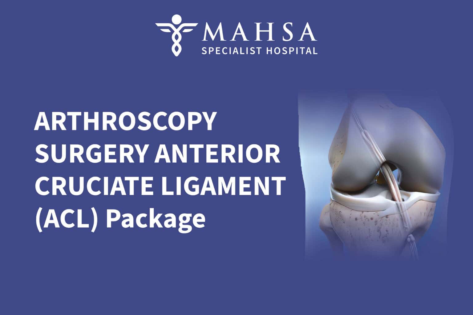 Arthroscopy Surgery Anterior Cruciate Ligament (ACL) Package - MAHSA ...